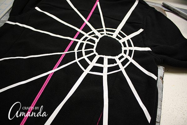 Spiderweb Costume Using Duct Tape and Sweatsuit