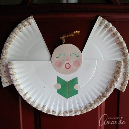 Paper Plate Angel: fun Christmas paper plate craft