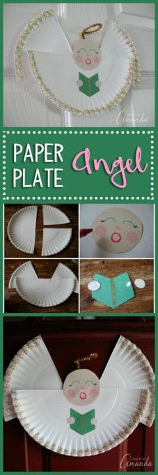 Paper Plate Angel: fun Christmas paper plate craft