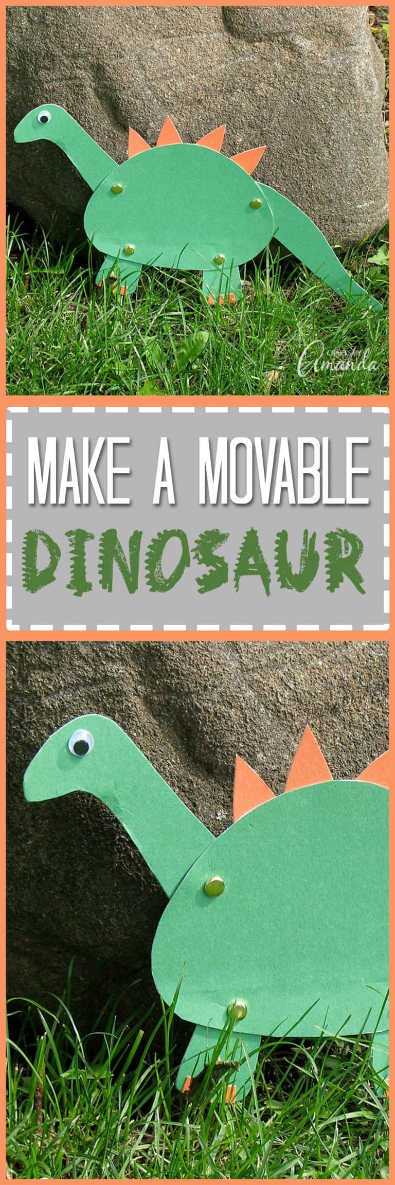 Movable Dinosaur Craft: a great craft for boys and girls alike