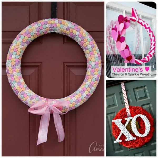 Valentine Wreaths 30+ DIY wreaths for Valentine's Day - Crafts by Amanda
