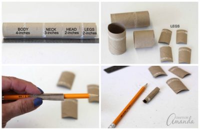 Cardboard Tube Zebra: a great recycled project kids will love!