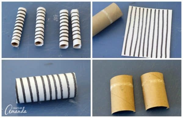 Cardboard Tube Zebra: a great recycled project kids will love!