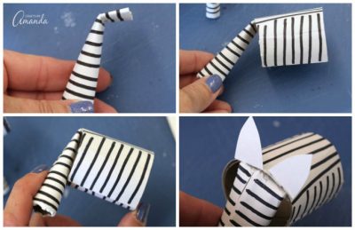 Cardboard Tube Zebra: a great recycled project kids will love!