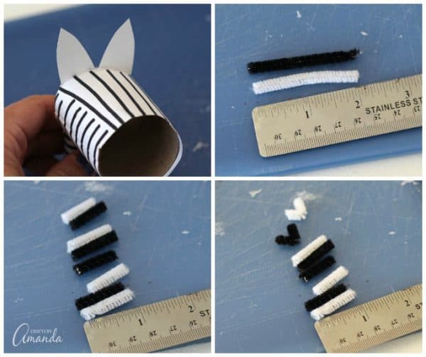 Cardboard Tube Zebra: a great recycled project kids will love!