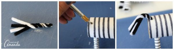 Cardboard Tube Zebra: a great recycled project kids will love!