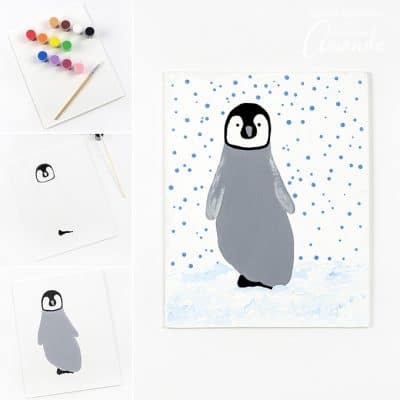 Footprint Penguin - Crafts by Amanda - Animal Crafts for Kids