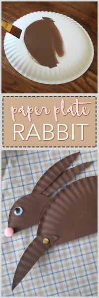 Paper Plate Rabbit Craft: Kids will love this paper plate craft idea