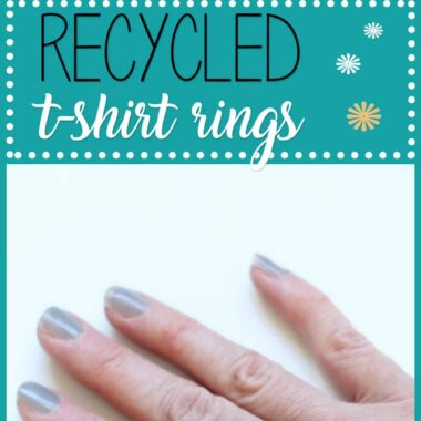 Flower T-Shirt Rings: recycle an old beloved tee to make something new!