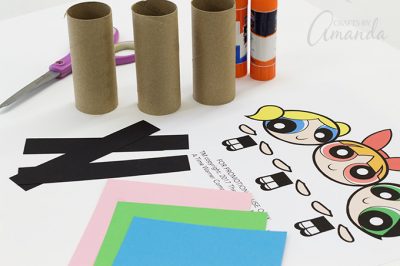 Cardboard Tube Powerpuff Girls: your favorite Kindergarten super heroes!