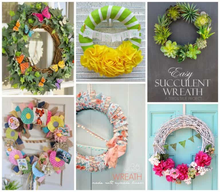 Spring Wreaths: 30+ DIY ideas from Easter, succulent, flower and ...