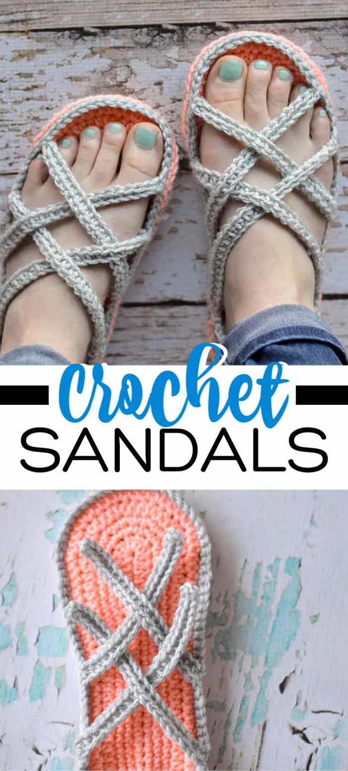 Crochet Sandals: an adorable adult craft making crochet slippers!