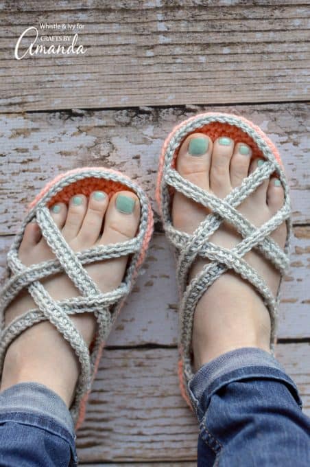 Crochet Sandals - Crafts by Amanda - Free Crochet Patterns