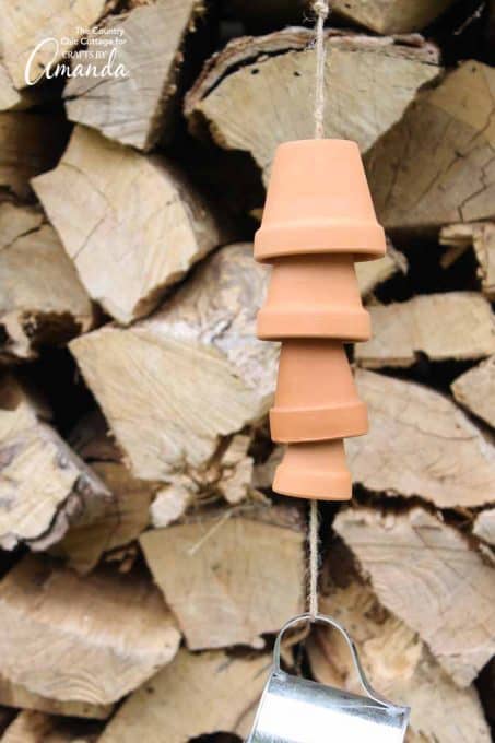 Terra Cotta Pot Wind Chimes: a quick and easy garden craft you'll love!