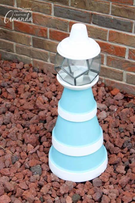 Clay Pot Lighthouse - Crafts by Amanda - Clay Pot Crafts