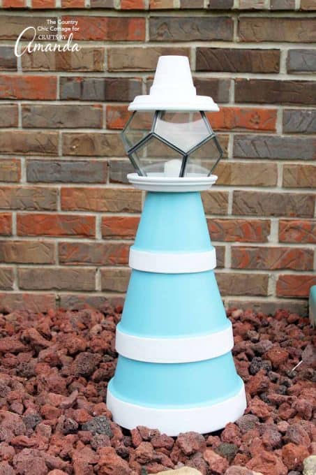 Clay Pot Lighthouse - Crafts by Amanda - Clay Pot Crafts