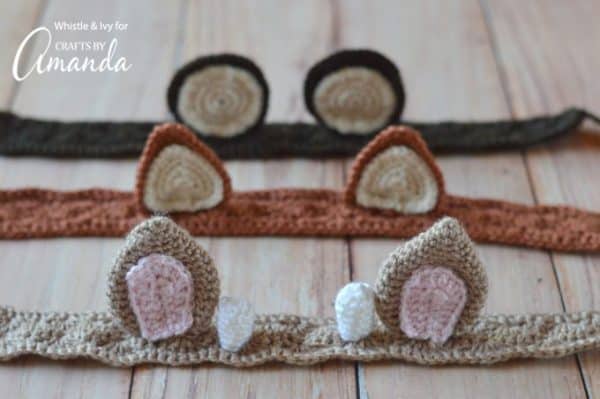 Crochet Headbands: adorable woodland animal ear headband pattern!