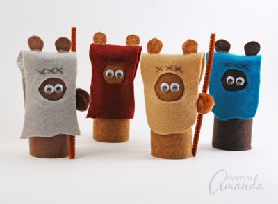 Cardboard Tube Ewoks - a fun Star Wars craft for kids