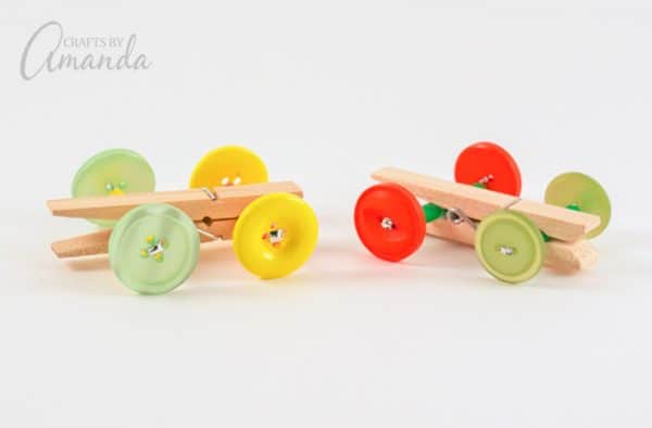 Clothespin Car: an easy to make boredom buster craft for a rainy day!
