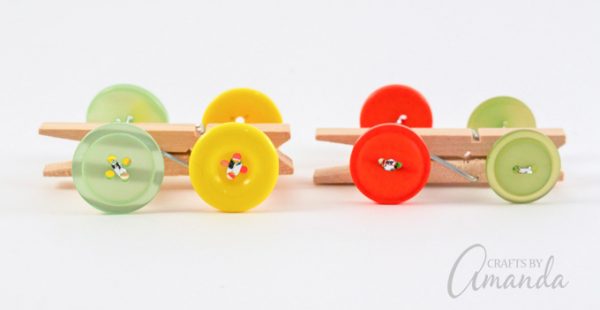 Clothespin Car: an easy to make boredom buster craft for a rainy day!