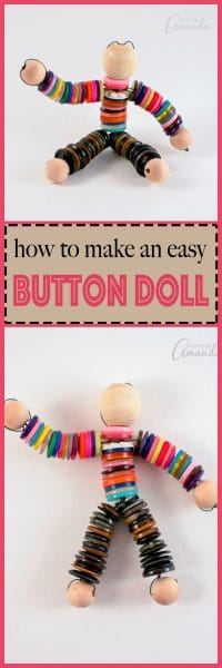 Button Doll: how to make an easy button doll for adults or kids