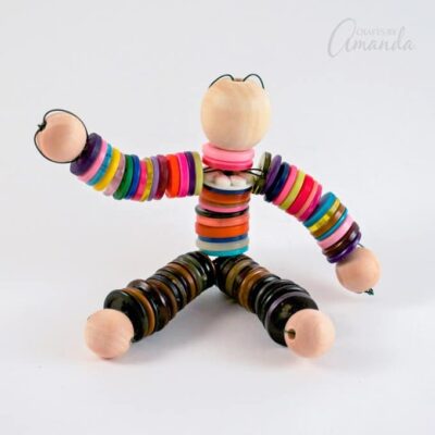 Button Wind Chime: bursting with the colors of the rainbow!