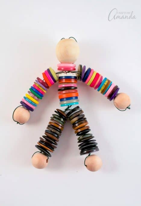 Button Doll: how to make an easy button doll for adults or kids
