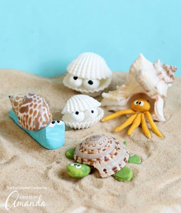 Sea Shell Creatures: an easy and adorable beach craft!