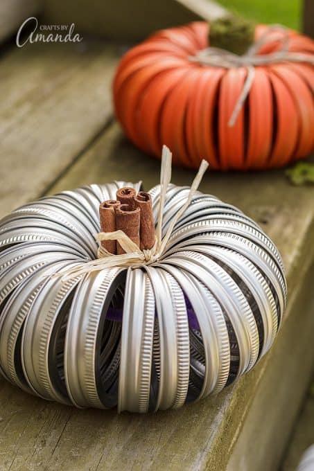 Mason Jar Lid Pumpkins Crafts By Amanda Fall Crafts