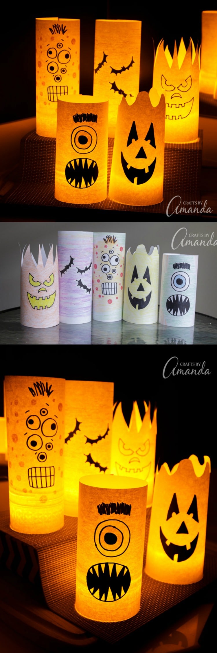 Paper Halloween Luminaries! Use our pattern or draw your own