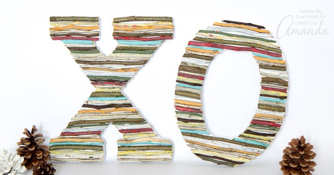 Painted Twig Wall Letters: an easy and fun adult craft!