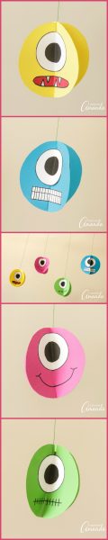 Twirling Paper Monsters: fun decoration for Halloween or a monster party!