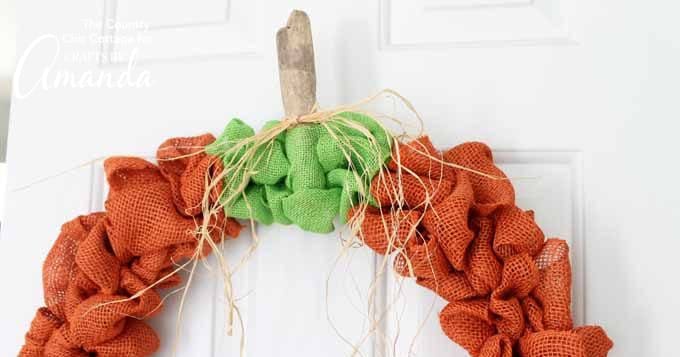 Burlap Pumpkin Wreath: Add this whimsical touch of fall to your home!