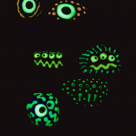 Glow in the Dark Monster Rocks: a fun glowing Halloween craft