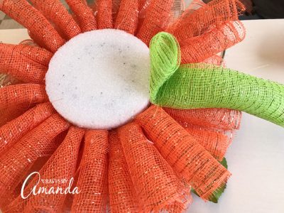 Deco Mesh Pumpkin Wreath - Crafts by Amanda