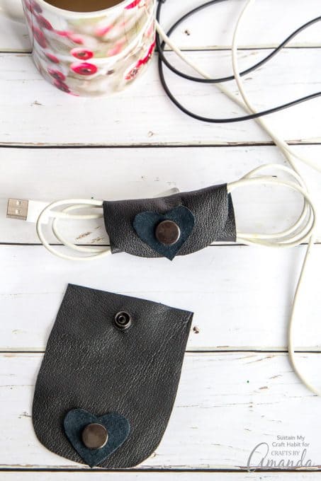 Leather Cord Organizers: organize those unruly cords!