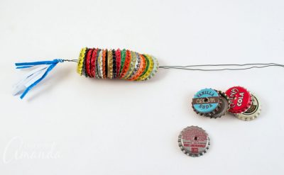 Bottle Cap Horse: a great recycled craft using bottle caps!