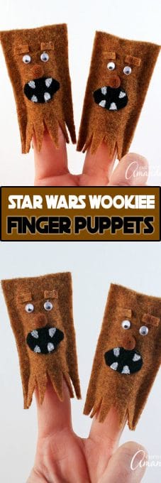 Wookiee Finger Puppets: use for storytime or as imaginative play for kids!