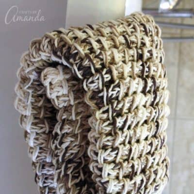 Knit Bath Mat: try your hand at this easy bamboo stitch to make a DIY rug!
