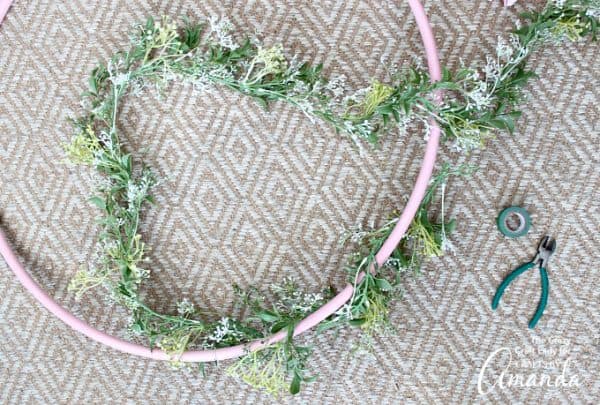 Hula Hoop Wreath: make a giant cherry blossom hula hoop wreath!