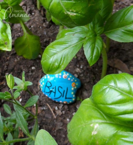 Rock Garden Markers: paint rocks to make markers for your plants