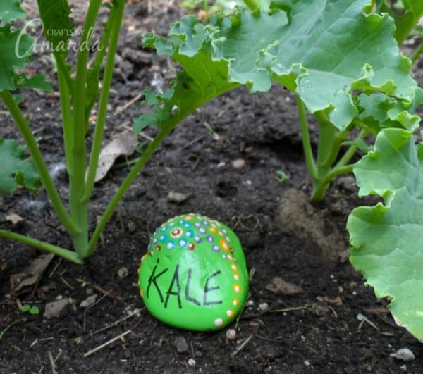 Rock Garden Markers: paint rocks to make markers for your plants
