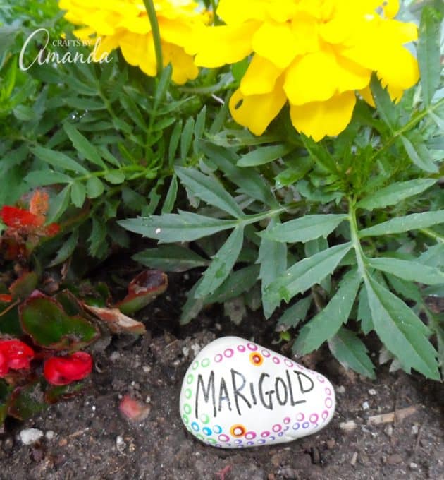 Rock Garden Markers: paint rocks to make markers for your plants