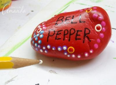 Rock Garden Markers: paint rocks to make markers for your plants