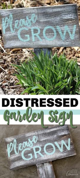 Distressed Garden Sign: easily create your own garden sign!