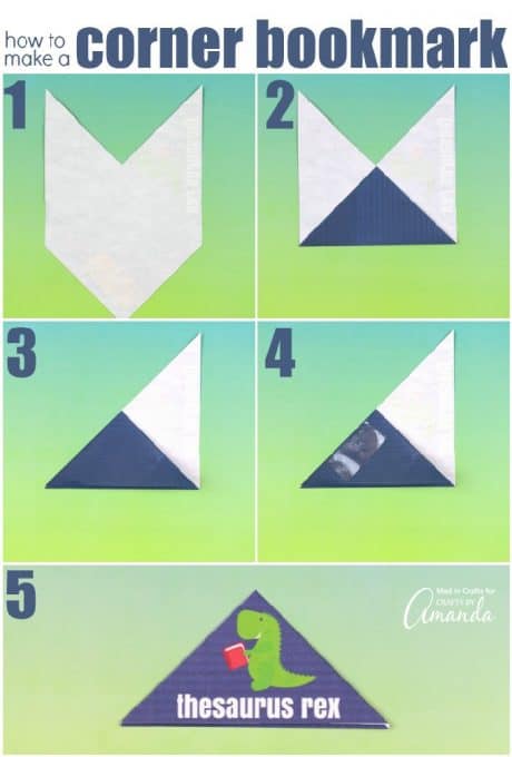 Corner Bookmarks: printable book-related puns that book nerds will love.