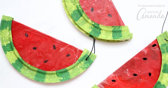 Watermelon Suncatchers: the perfect summer craft for kids