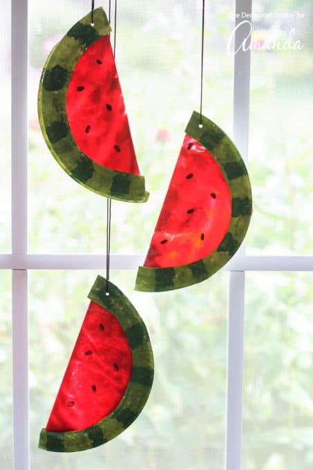 Watermelon Suncatchers: the perfect summer craft for kids