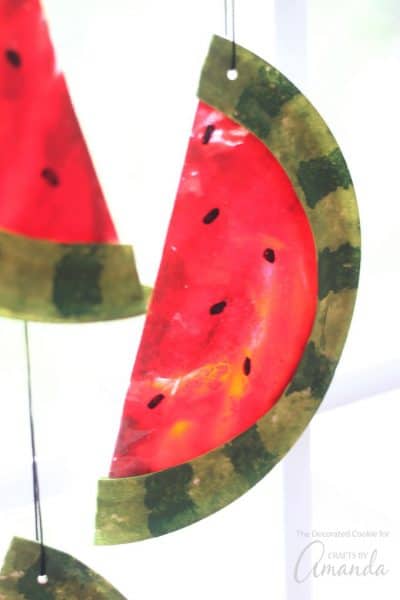 Watermelon Suncatchers: the perfect summer craft for kids