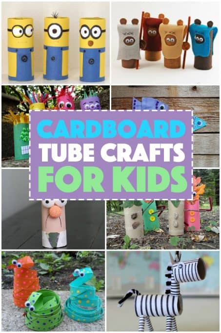 Cardboard Tube Crafts: a collection of 55+ cardboard tube crafts for kids!